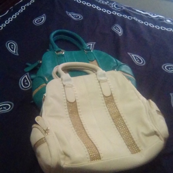 Big Buddha | Bags | Handbags Purses Big Buddha Teal Cream | Poshmark